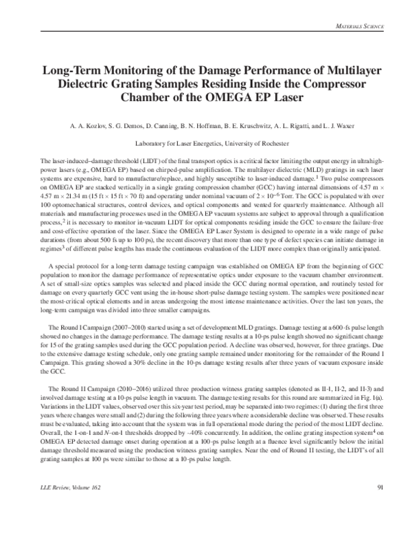 (PDF) Long-term monitoring the damage performance of multilayer ...