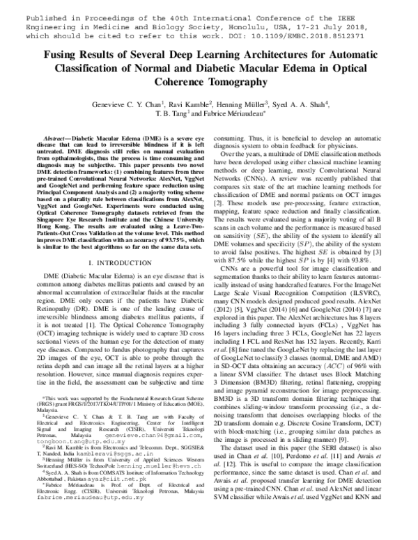 Pdf Fusing Results Of Several Deep Learning Architectures For Automatic Classification Of
