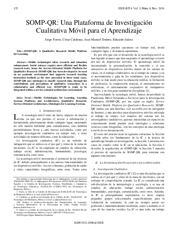 (PDF) SOMP-QR: Una plataforma de investigación cualitativa móvil para ...