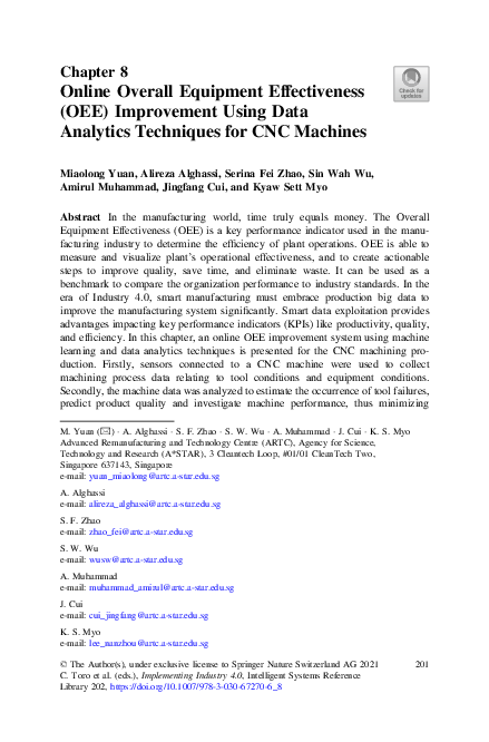 (PDF) Online Overall Equipment Effectiveness (OEE) Improvement Using ...