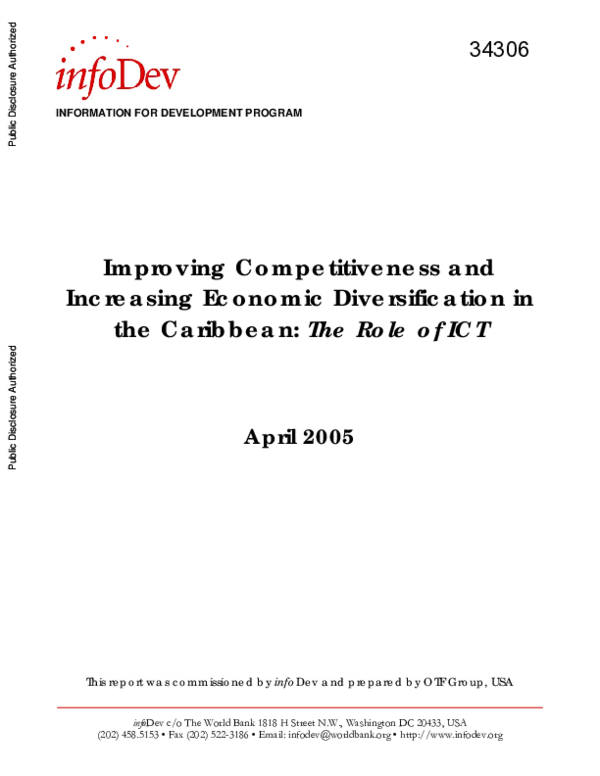 (PDF) Improving competitiveness and increasing economic diversification ...