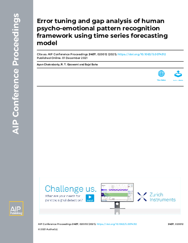 (PDF) Error tuning and gap analysis of human psycho-emotional pattern recognition framework ...