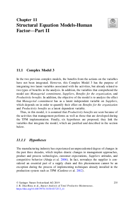 (PDF) Structural Equation Models-Human Factor—Part II
