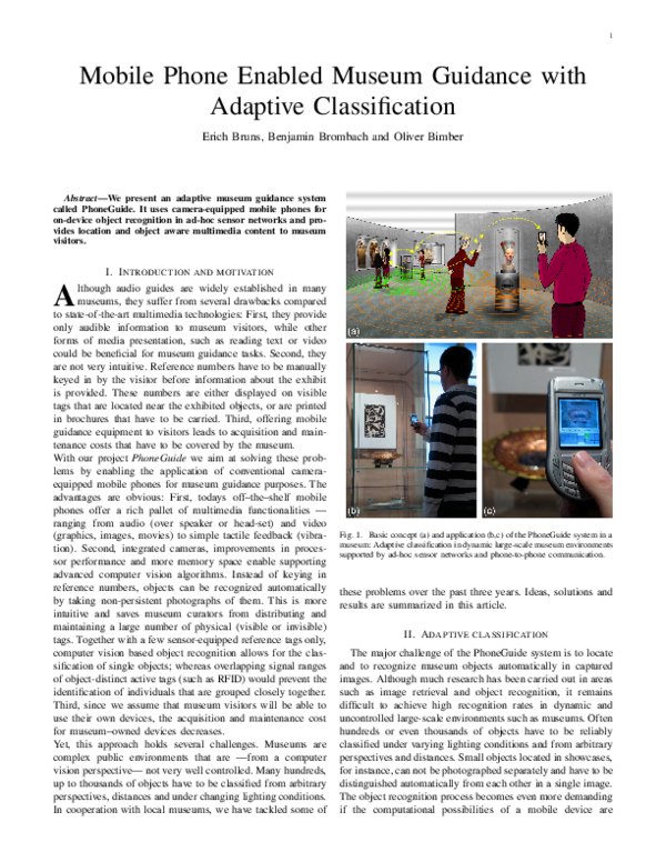 (PDF) Mobile Phone-Enabled Museum Guidance with Adaptive Classification ...