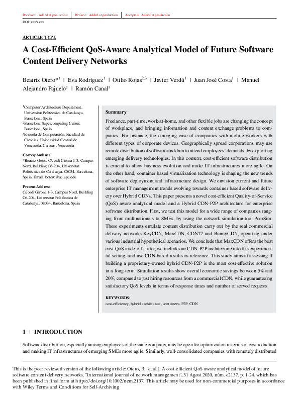 Pdf Cost Efficient Qos Model For Software Delivery