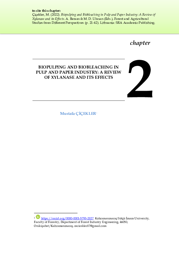 (PDF) BIOPULPING AND BIOBLEACHING IN PULP AND PAPER INDUSTRY: A REVIEW ...