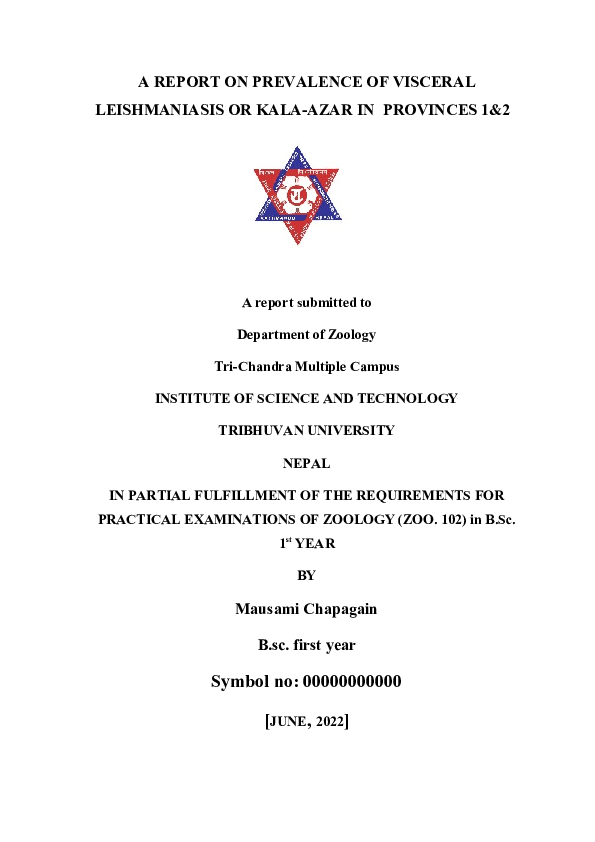 (DOC) BSC 1st Year Zoology Report Writing