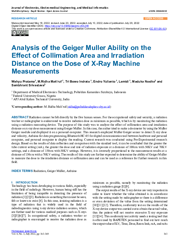(PDF) Analysis of the Geiger Muller Ability on the Effect of ...