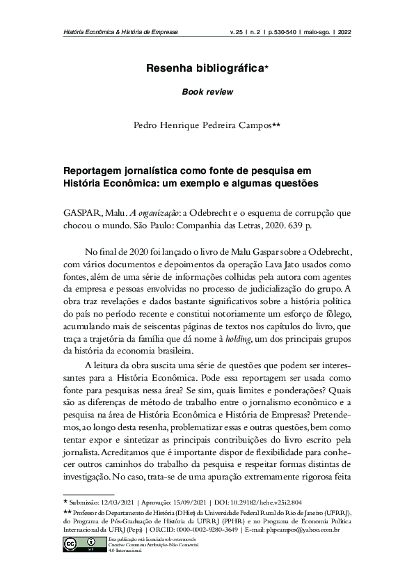 (PDF) Reportagem jornalística como fonte de pesquisa em História ...