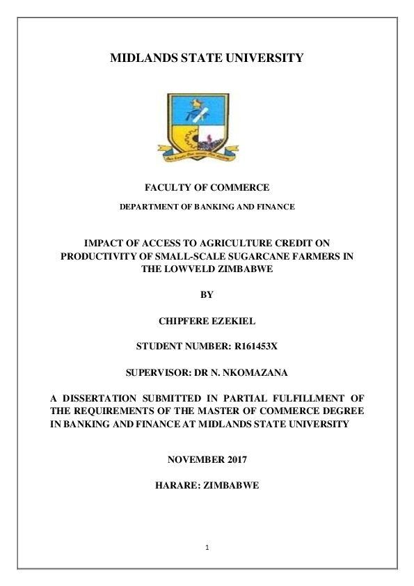 (PDF) MIDLANDS STATE UNIVERSITY FACULTY OF COMMERCE DEPARTMENT OF ...