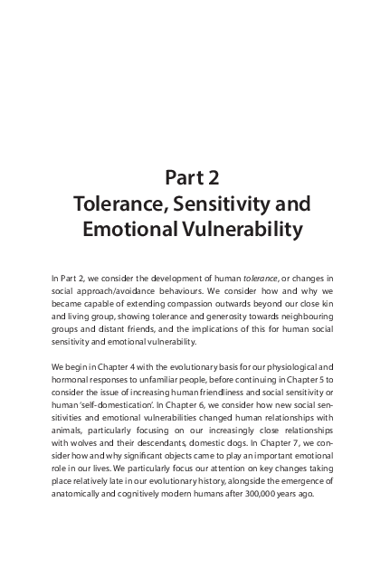 (PDF) Part 2 Tolerance, Sensitivity and Emotional Vulnerability
