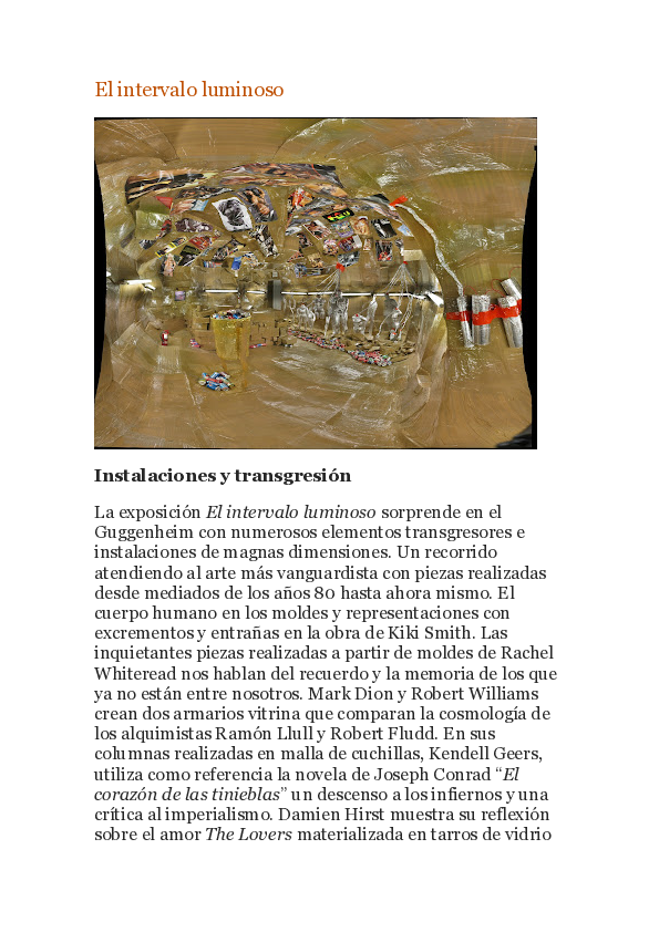 (PDF) El intervalo luminoso. Guggenheim Museum Bilbao