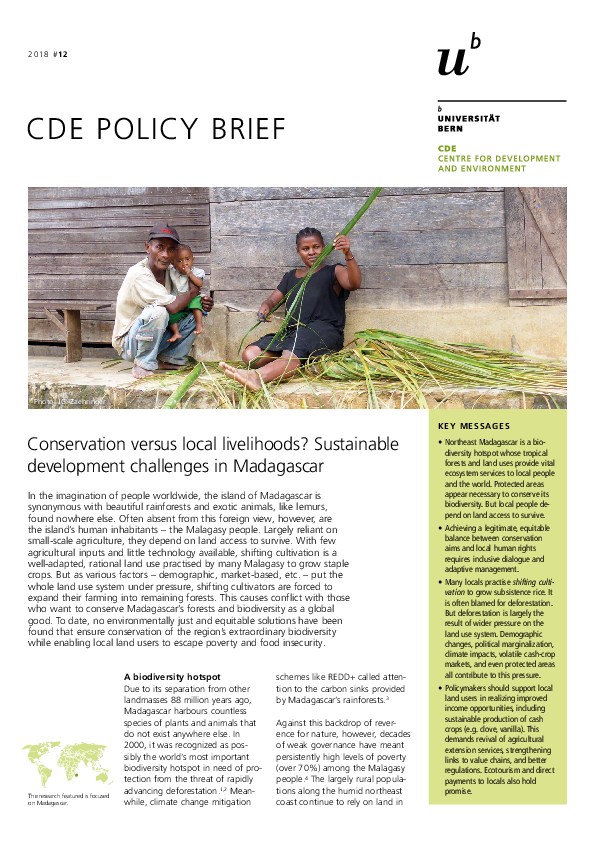 (PDF) Conservation versus local livelihoods? Sustainable development ...