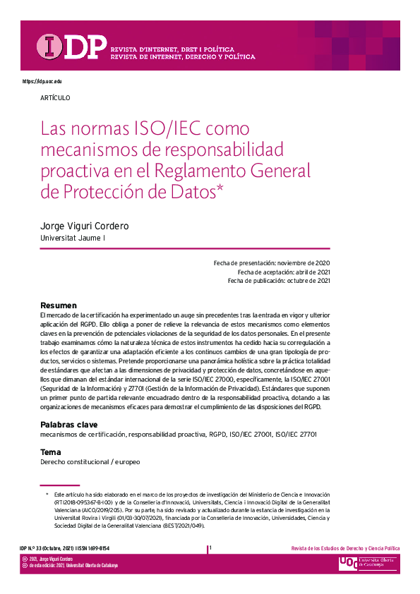 (PDF) Las normas ISO/IEC como mecanismos de responsabilidad proactiva ...