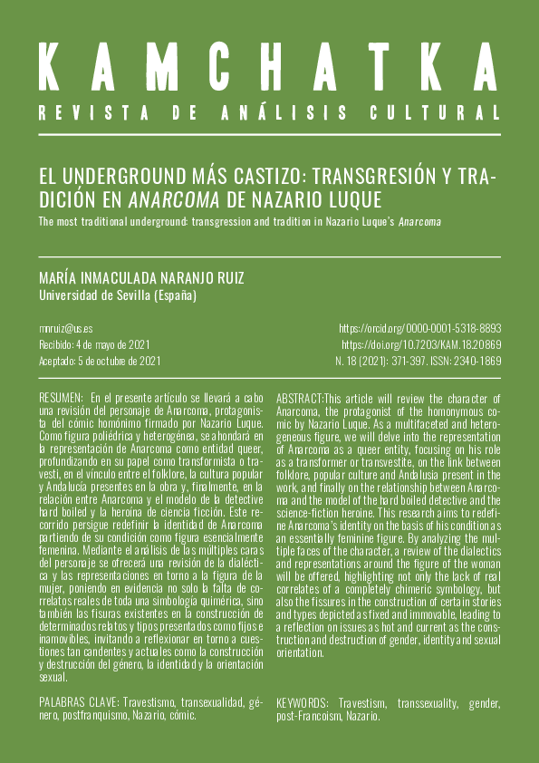 (PDF) El underground más castizo: transgresión y tradición en 'Anarcoma ...
