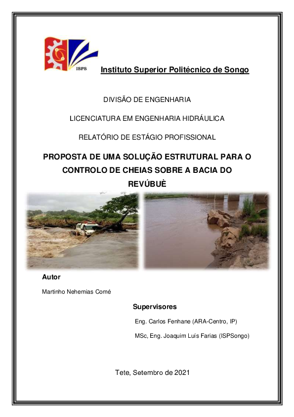 (PDF) Proposta de Solução estrutural para o controlo de cheias na Bacia ...