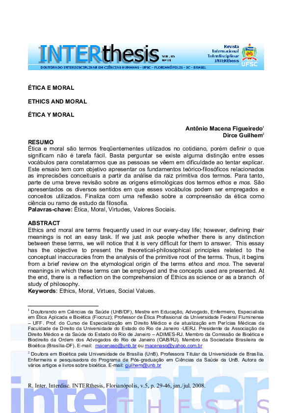 (PDF) Ética y Moral