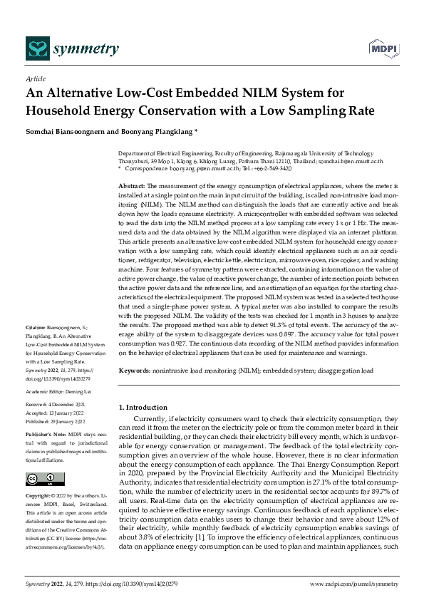 (PDF) An Alternative Low-Cost Embedded NILM System for Household Energy ...