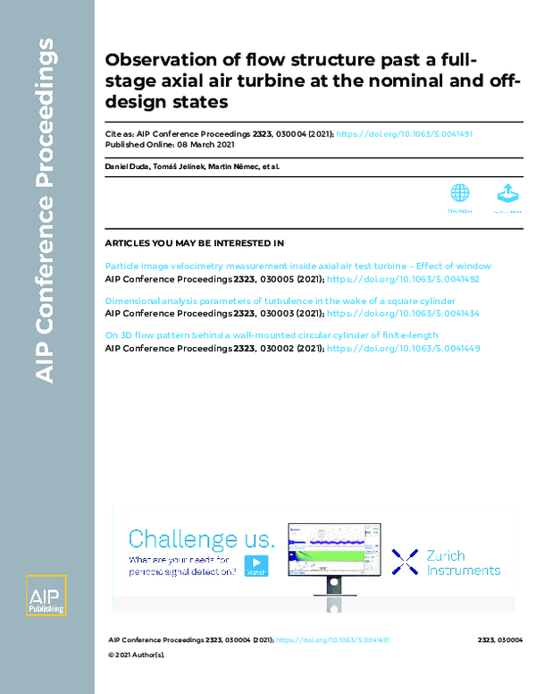 (PDF) Flow Structure in Axial Air Turbine Testing