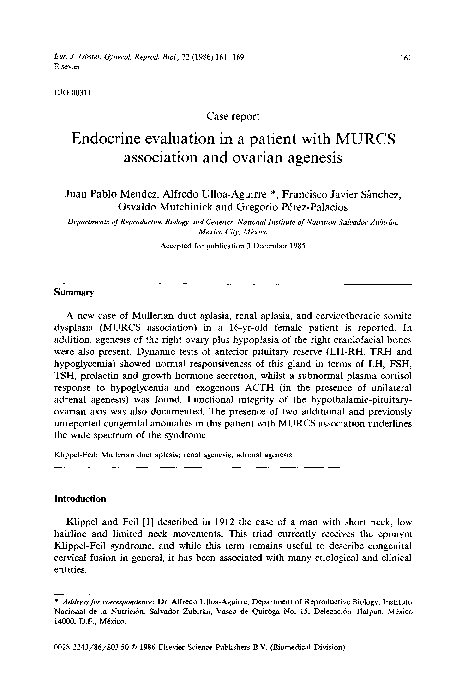 (PDF) Endocrine evaluation in a patient with MURCS association and ...