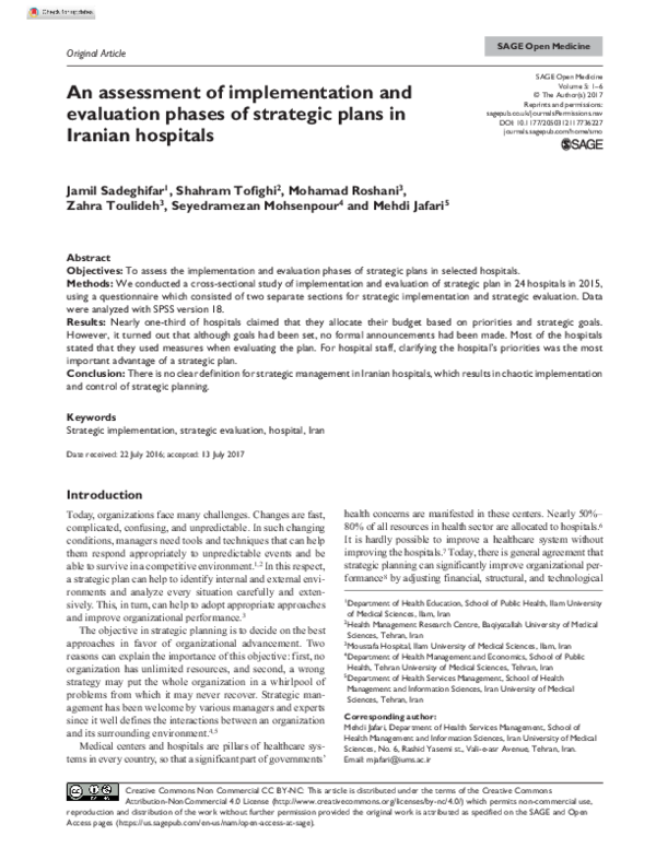 (PDF) An assessment of implementation and evaluation phases of ...