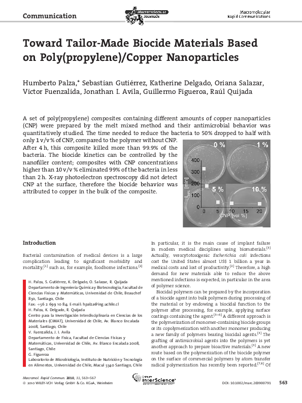 (PDF) Toward Tailor-Made Biocide Materials Based on Poly(propylene ...