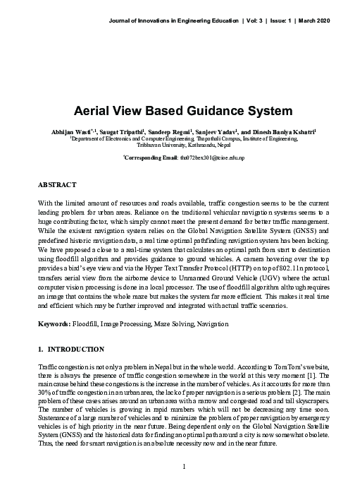 (PDF) Aerial View Based Guidance System