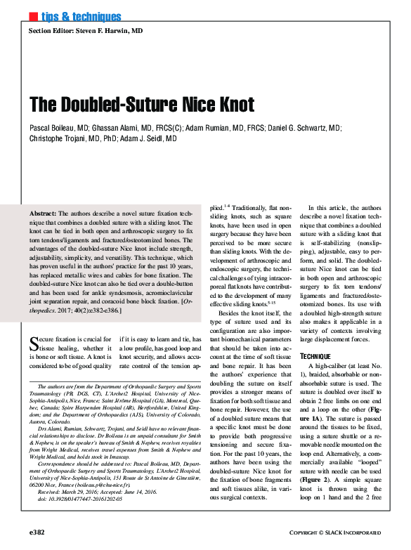 (PDF) The Doubled-Suture Nice Knot
