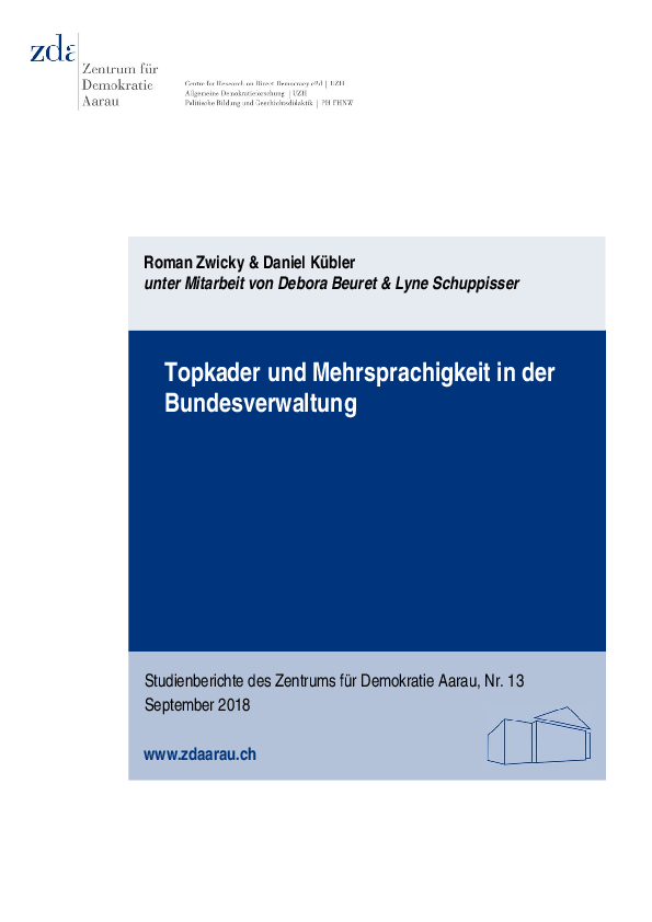 (PDF) Topkader und Mehrsprachigkeit in der Bundesverwaltung