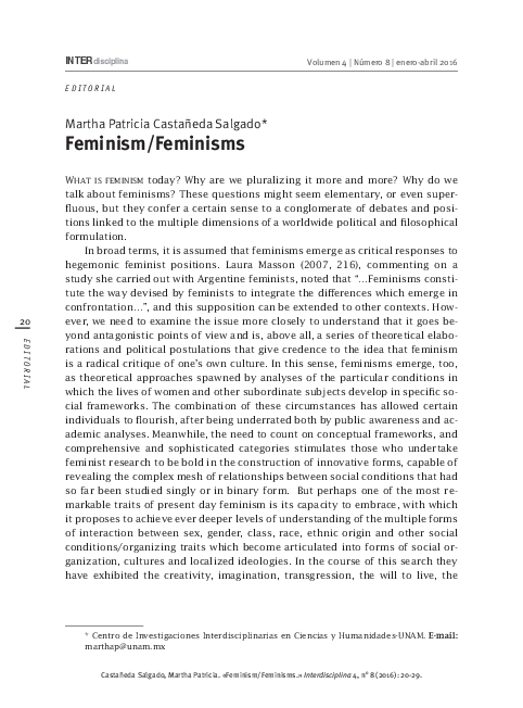 (PDF) Feminism/Feminisms