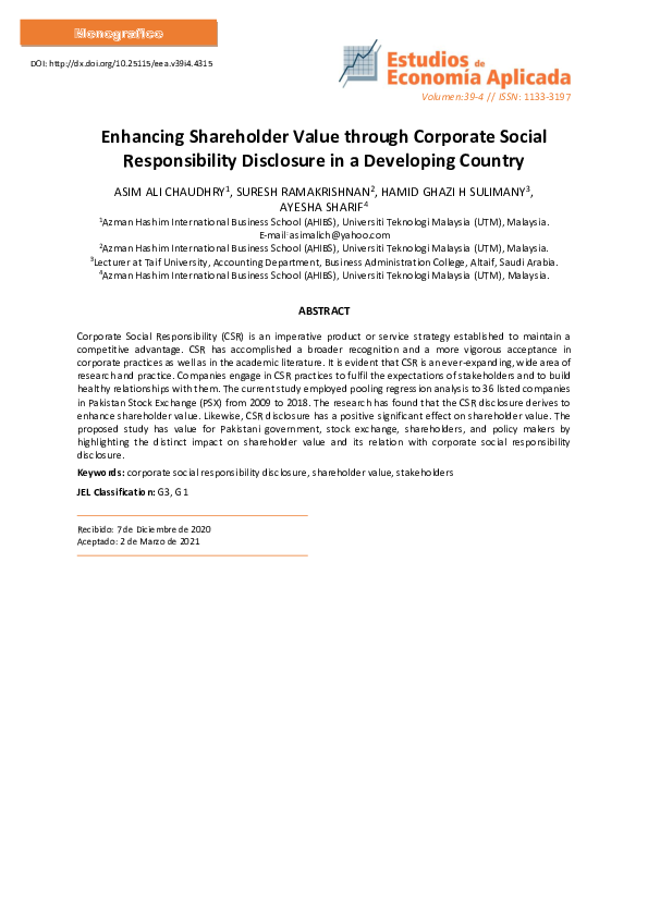 (PDF) Enhancing Shareholder Value through Corporate Governance ...