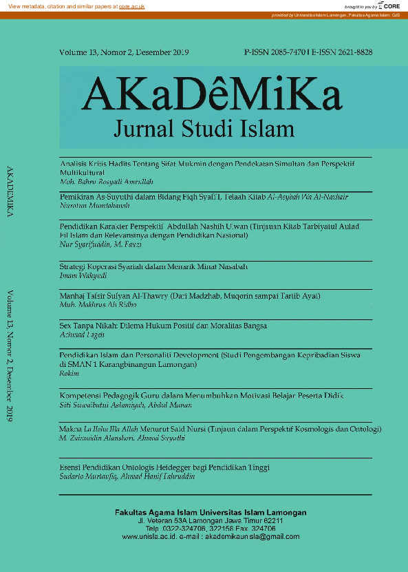 (PDF) PENDIDIKAN KARAKTER PERSPEKTIF ABDULLAH NASHIH ULWAN (Tinjauan ...