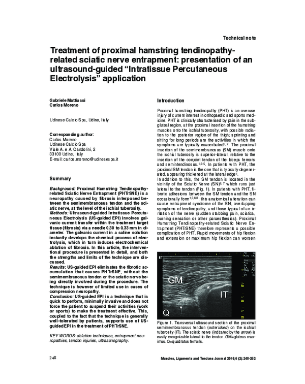 (PDF) Treatment of proximal hamstring tendinopathy-related sciatic ...