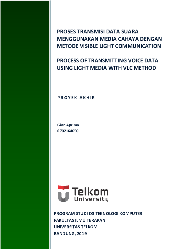 (PDF) Proses Transmisi Data Suara Menggunakan Media Cahaya Dengan ...
