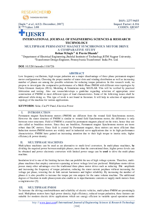 (PDF) Ijesrt International Journal of Engineering Sciences & Research ...
