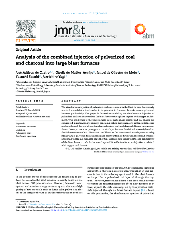 (PDF) Analysis of the combined injection of pulverized coal and ...