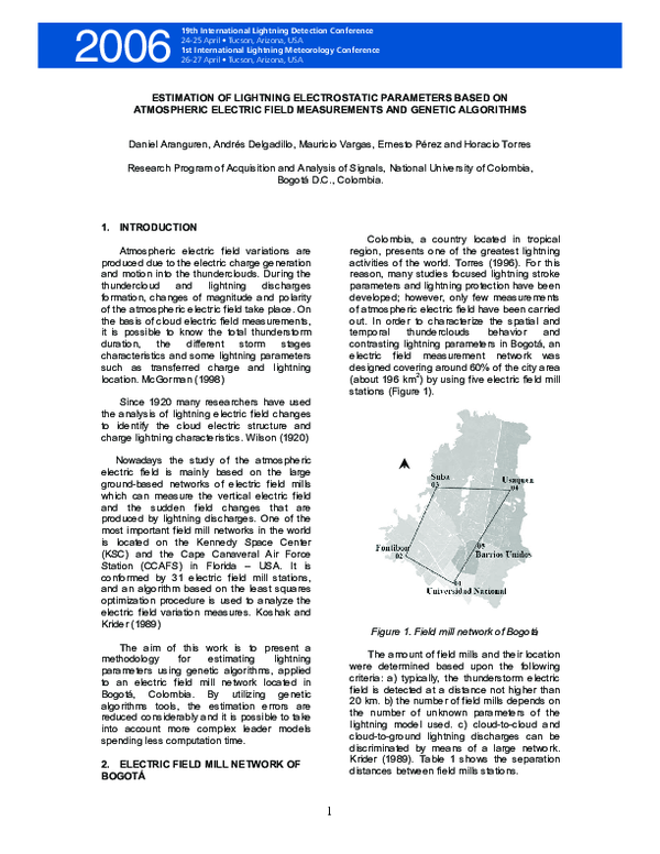 (PDF) Estimation of Lightning Electrostatic Parameters Based on Atmospheric Electric Field ...