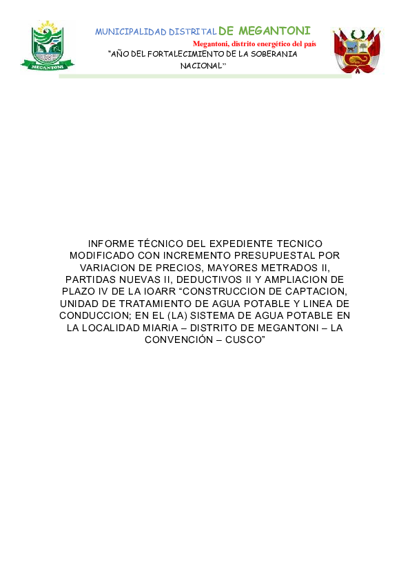 (DOC) INFORME TECNICO DE EXPEDIENTE TECNICO MODIFICADO