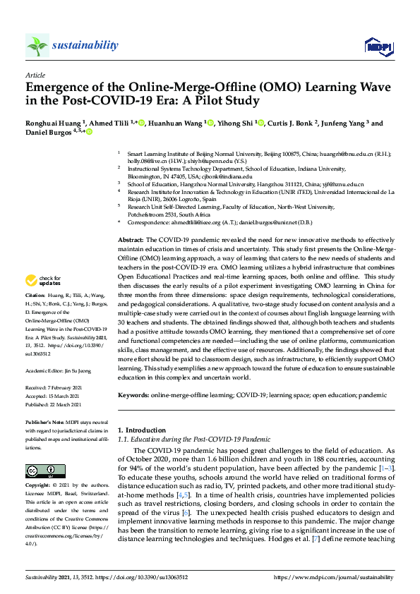(PDF) Emergence of the Online-Merge-Offline (OMO) Learning Wave in the ...