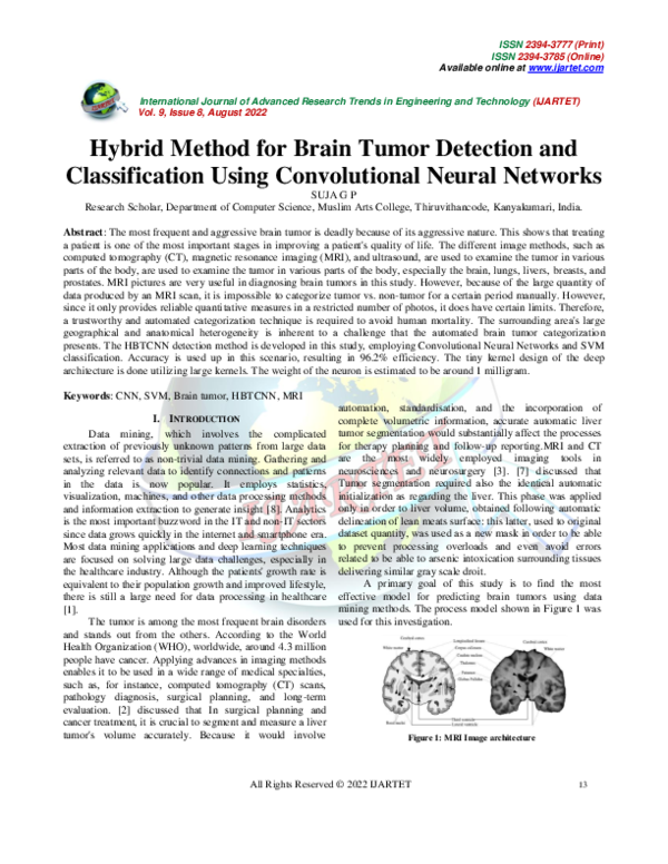 (PDF) Hybrid Method for Brain Tumor Detection and Classification Using ...