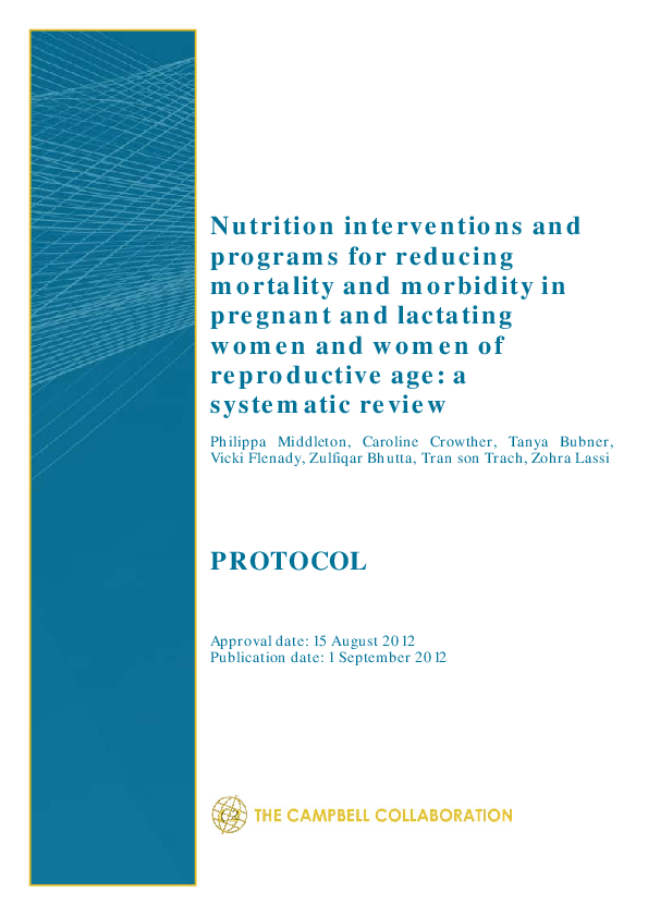 (PDF) PROTOCOL: Nutrition interventions and programs for reducing ...