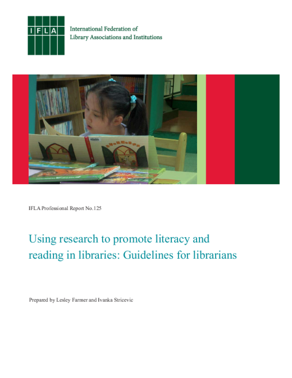 (PDF) Using Research to Promote Literacy and Reading in Libraries ...