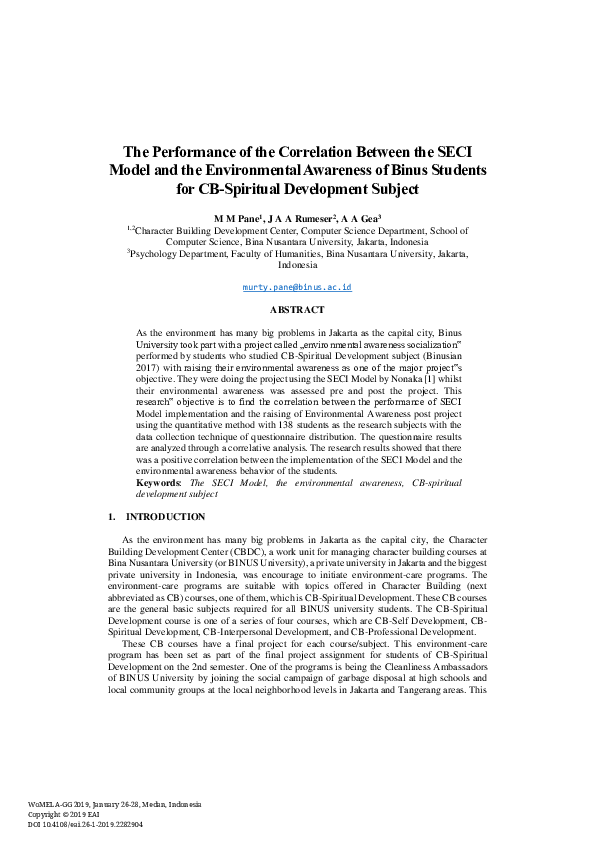 (PDF) The Performance of the Correlation Between the SECI Model and the ...