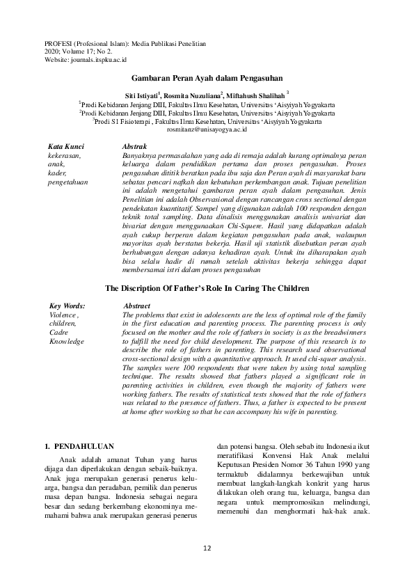 (PDF) Gambaran Peran Ayah dalam Pengasuhan