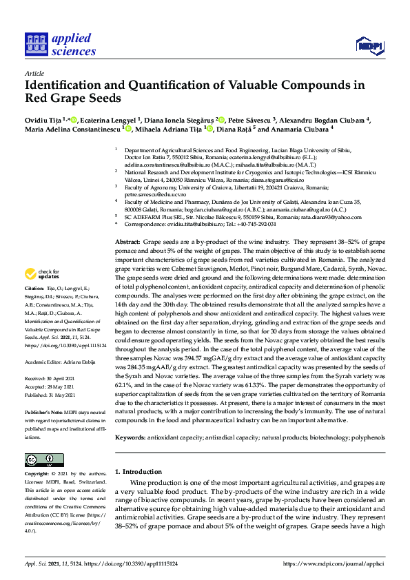 (PDF) Identification and Quantification of Valuable Compounds in Red ...