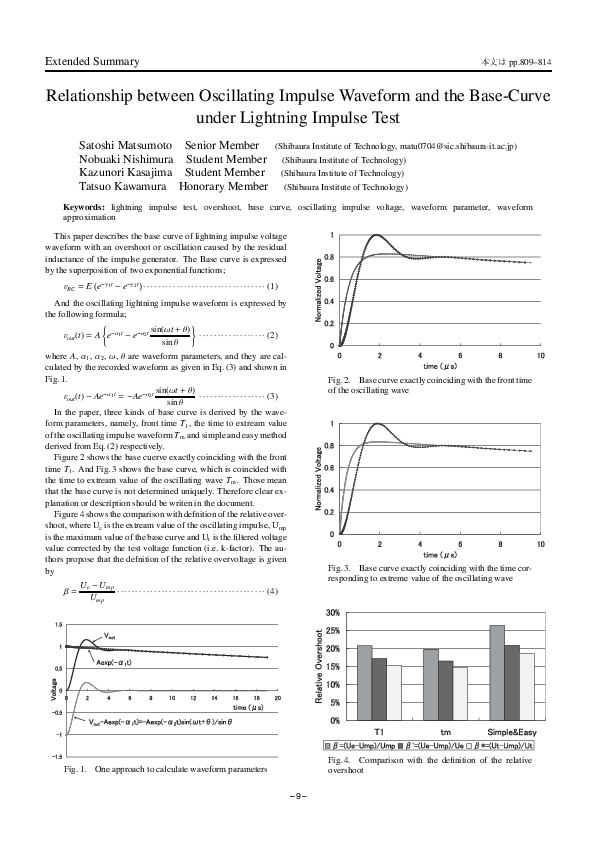 (PDF) Relationship between Oscillating Impulse Waveform and the Base-Curve under Lightning ...