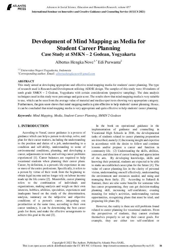 (PDF) Development of Mind Mapping as Media for Student Career Planning ...