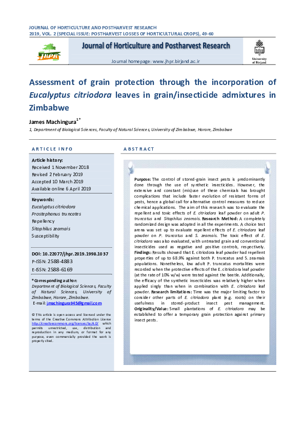 (PDF) Assessment of grain protection through the incorporation of ...