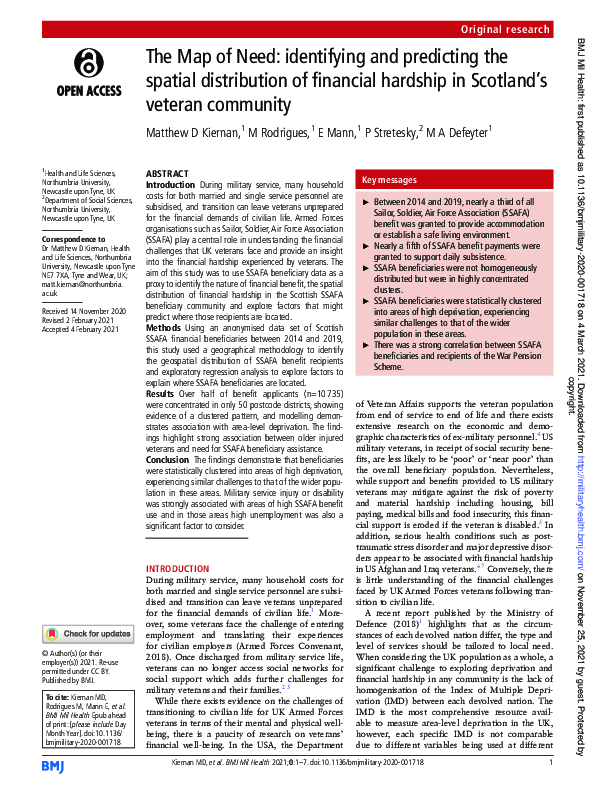 (PDF) The Map of Need: identifying and predicting the spatial ...