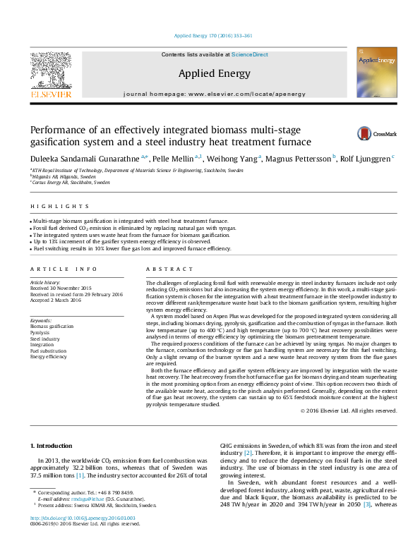 (PDF) Performance of an effectively integrated biomass multi-stage ...